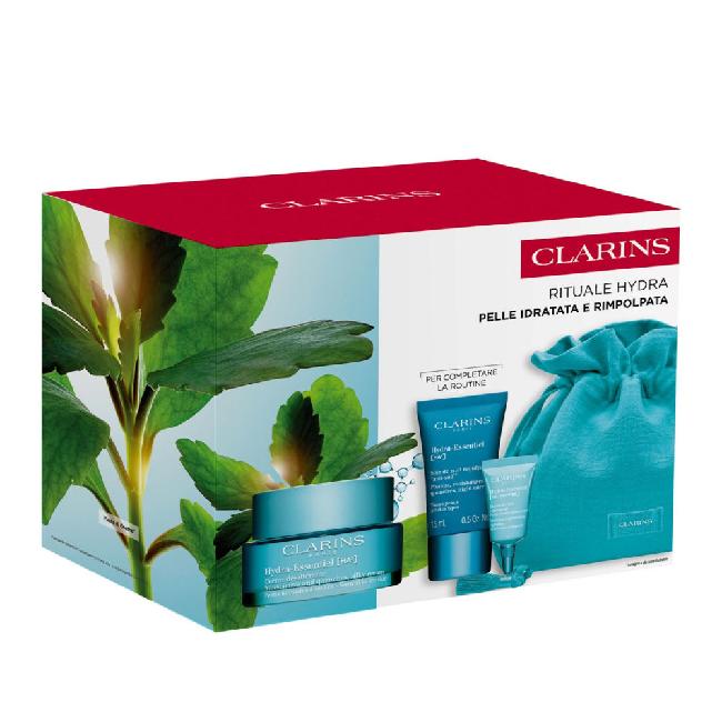 CLARINS COFANETTO RITUALE HYDRA PELLE IDRATATA E RIMPOLPATA | EB profumerie