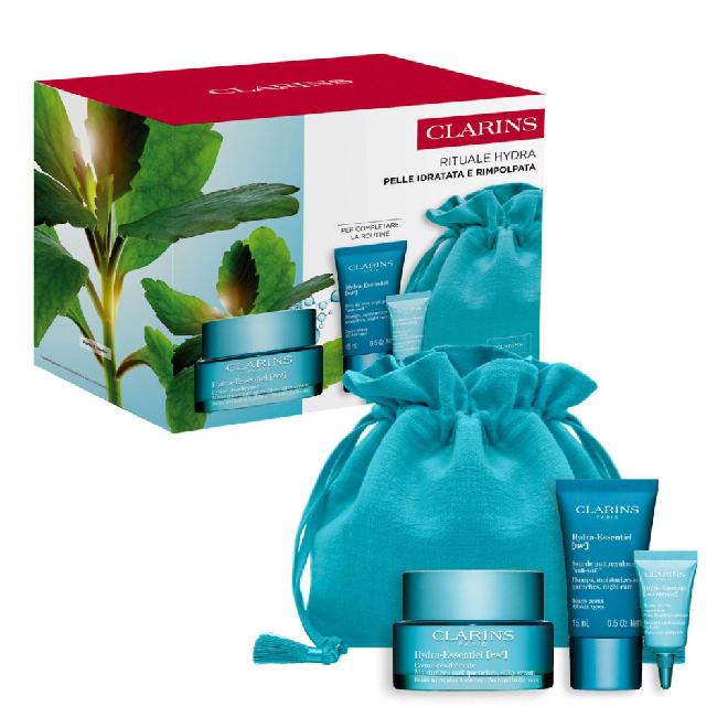 CLARINS COFANETTO RITUALE HYDRA PELLE IDRATATA E RIMPOLPATA | EB profumerie